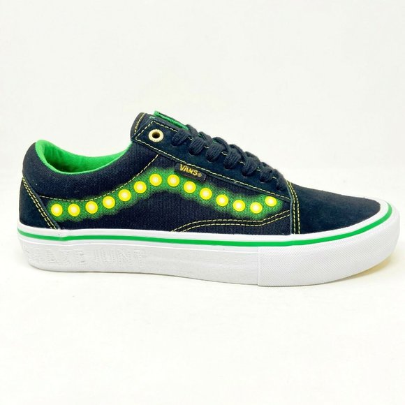 Vans | Shoes | Vans Old Skool Pro Shake Junt Black White Green Mens ...